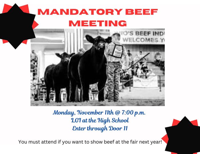 MASS Mandatory Beef Meeting – Extension Lincoln County